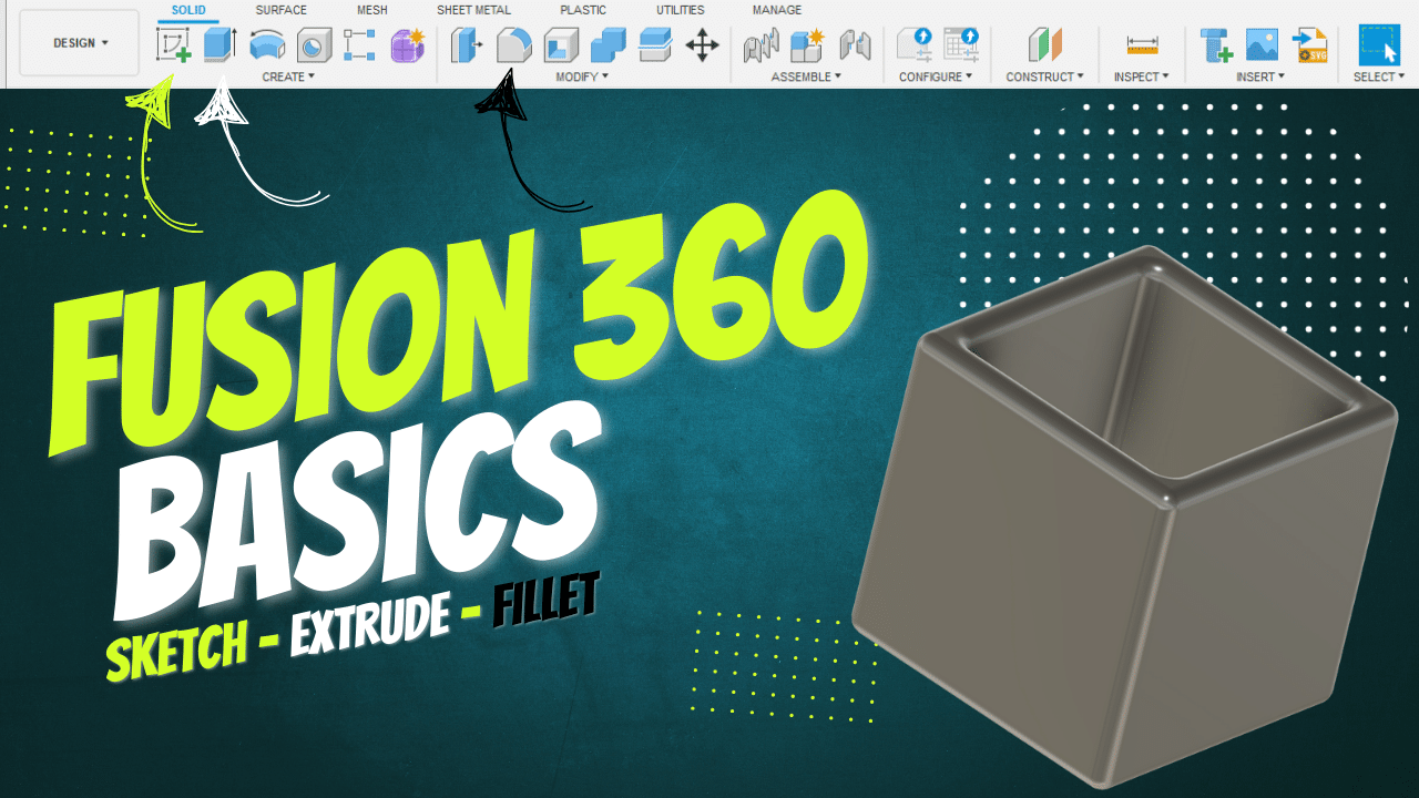 Fusion 360 for Beginners: Learn How to Sketch and more